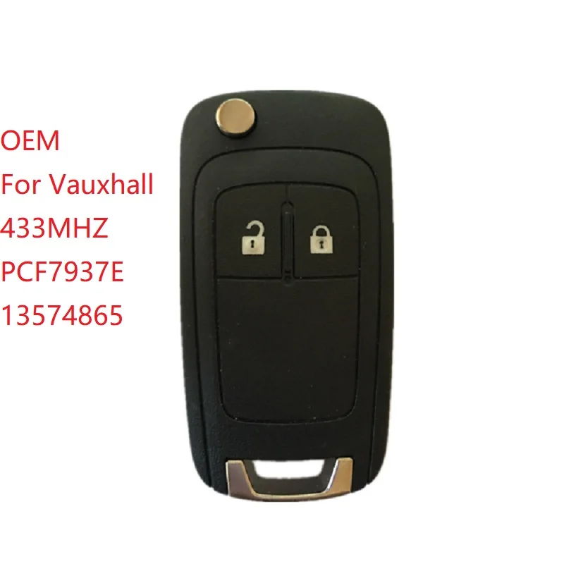 OEM-2-Button-433MHz-For-Vauxhall-Flip-remote-control-Key-PCF7937E-Chip ...