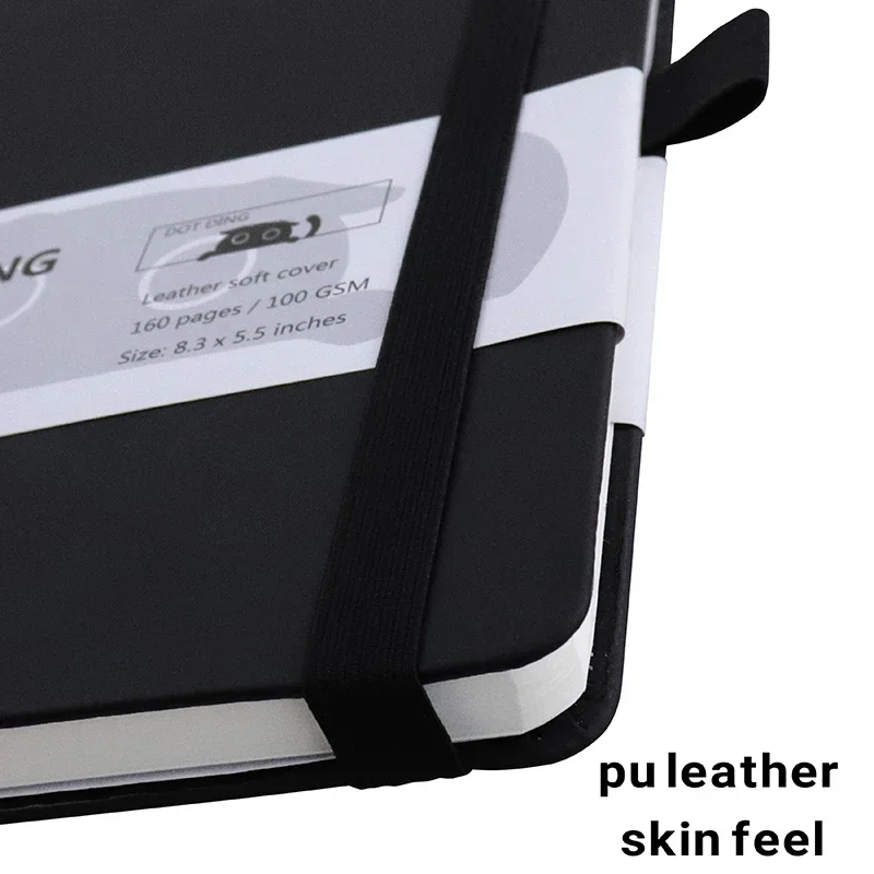 Hard-Notebooks-Inner-Dotted-80-Notebook-PU-Sheets-School-Stationery ...