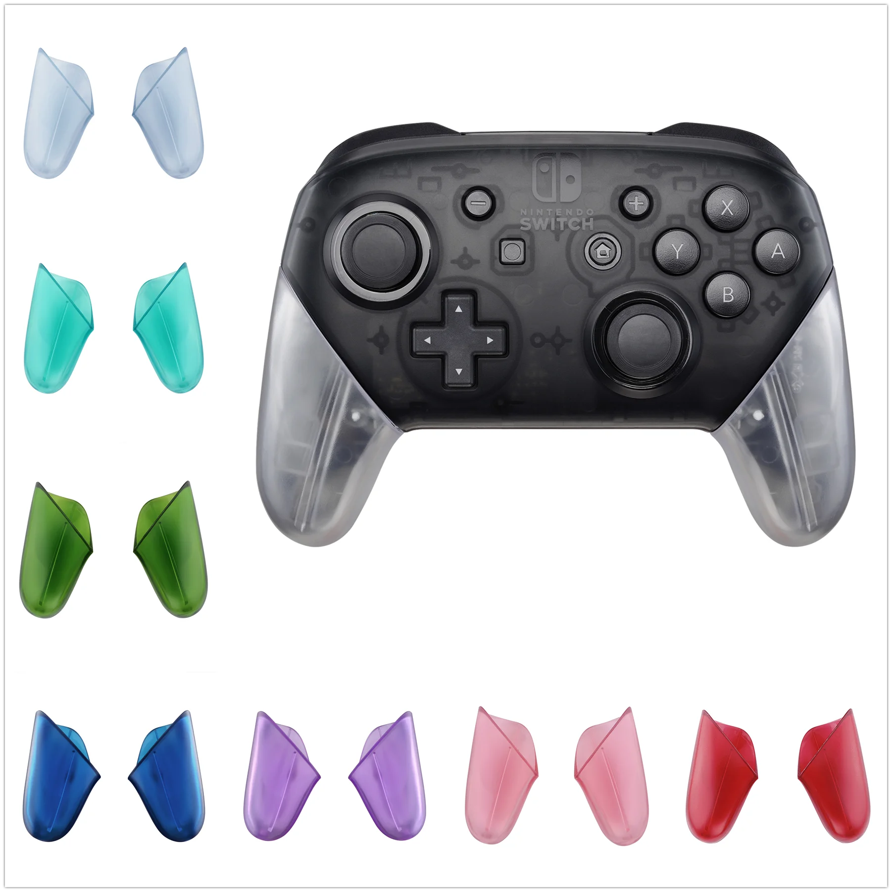 eXtremeRate Transparent Clear Replacement Handle Grips Shell for ...