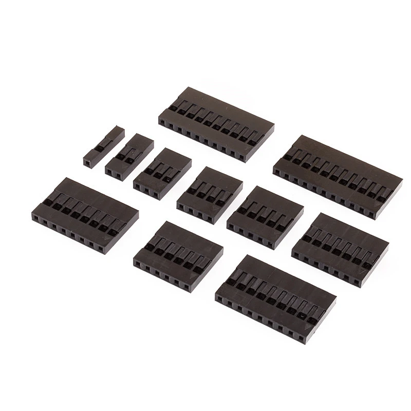 100pcs Dupont Plastic Shell Plug single row 2.54mm 1P/2P/3P/4P/5P/6P/7P/8P/9P/10P Housing ...