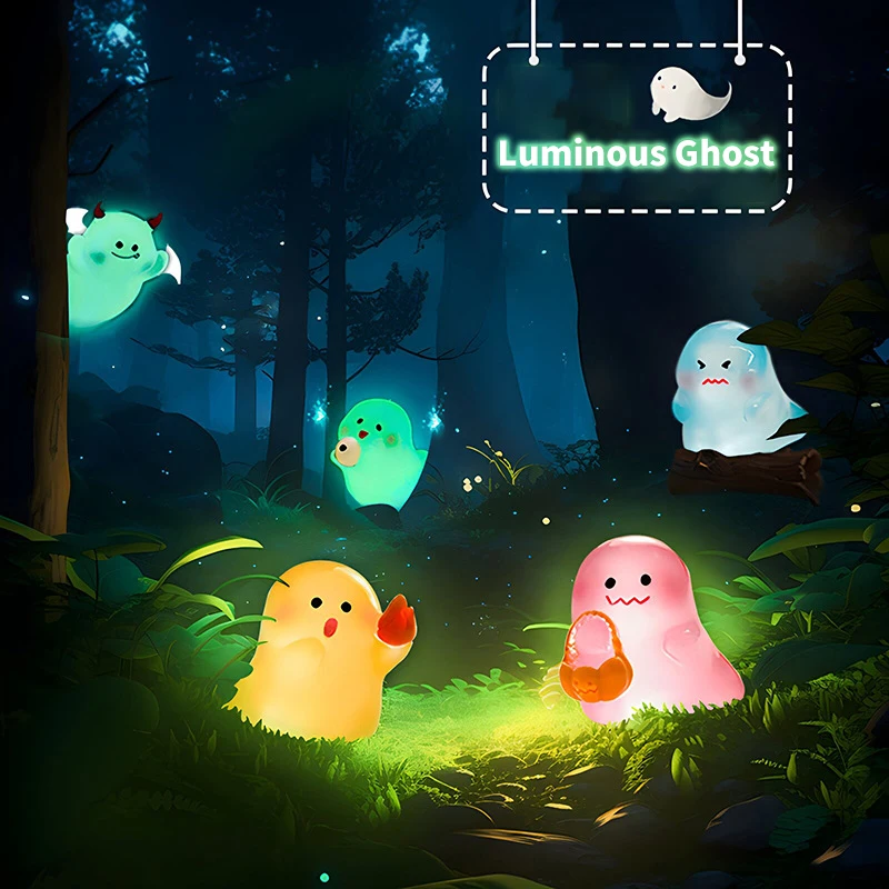 Mini-Luminous-Halloween-Ghost-Ornament-Cartoon-Doll-Micro-Landscape ...