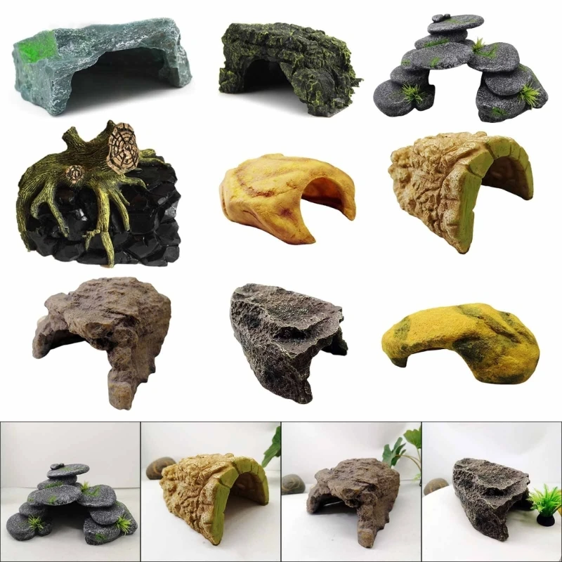Aquariums-Rock-Stone-Cave-Decoration-Fish-Tanks-Sinkable-Ornament ...