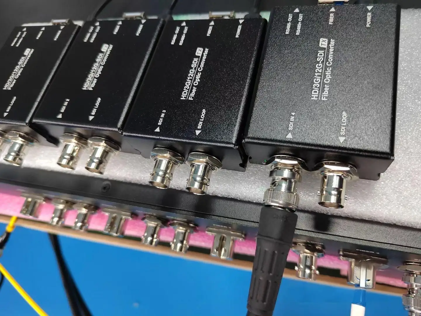 SDI Fiber Optical Transceiver 1-Channel Forward Video + 1-Channel ...