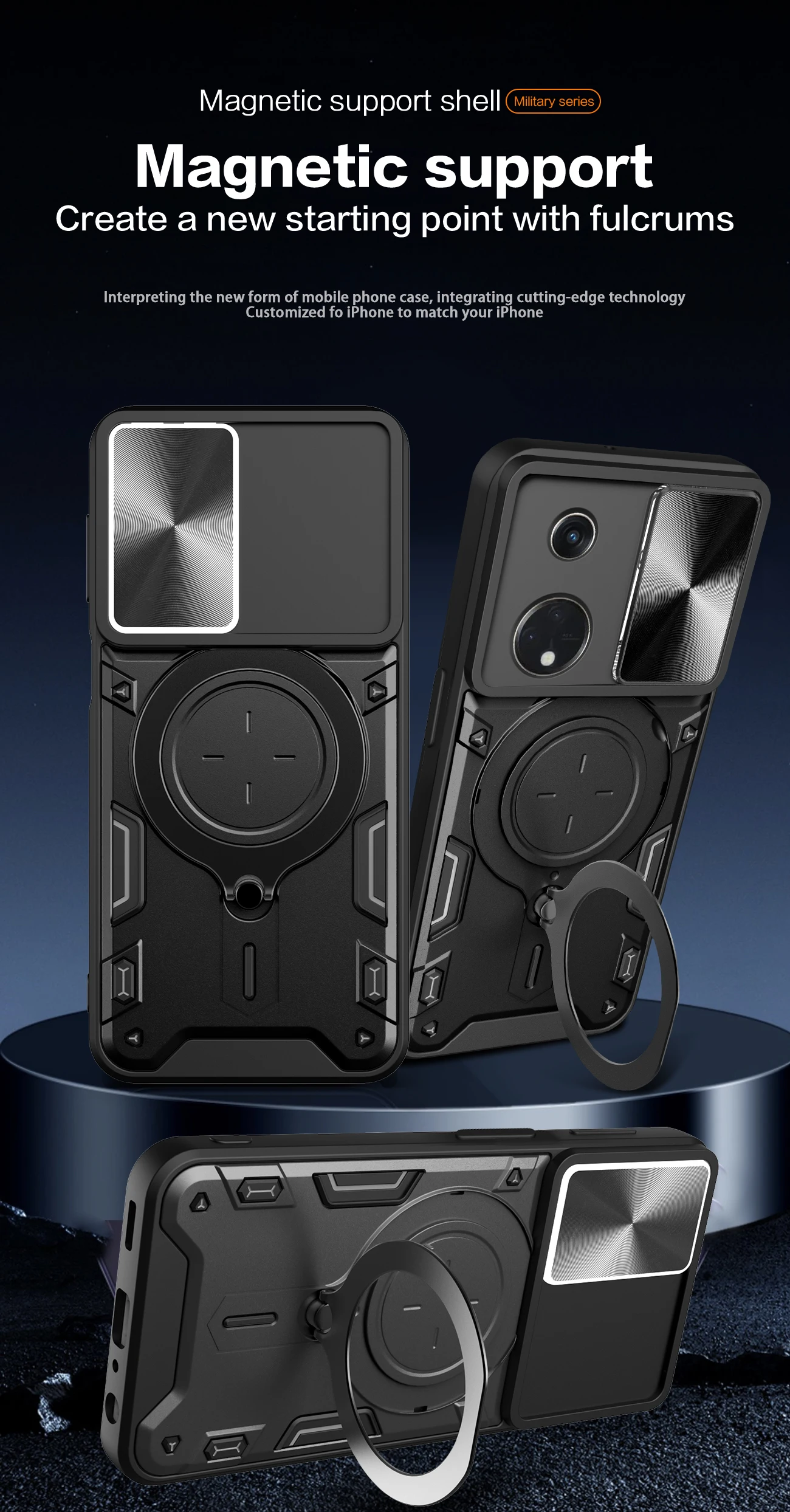 For-Oppo-Reno8-T-5G-Case-Magnetic-Ring-Holder-Armor-Protect-Phone-Cases ...