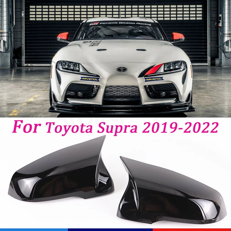 For-Toyota-Supra-2019-2022Car-Styling-Black-Mirror-Cover-Caps-Carbon ...