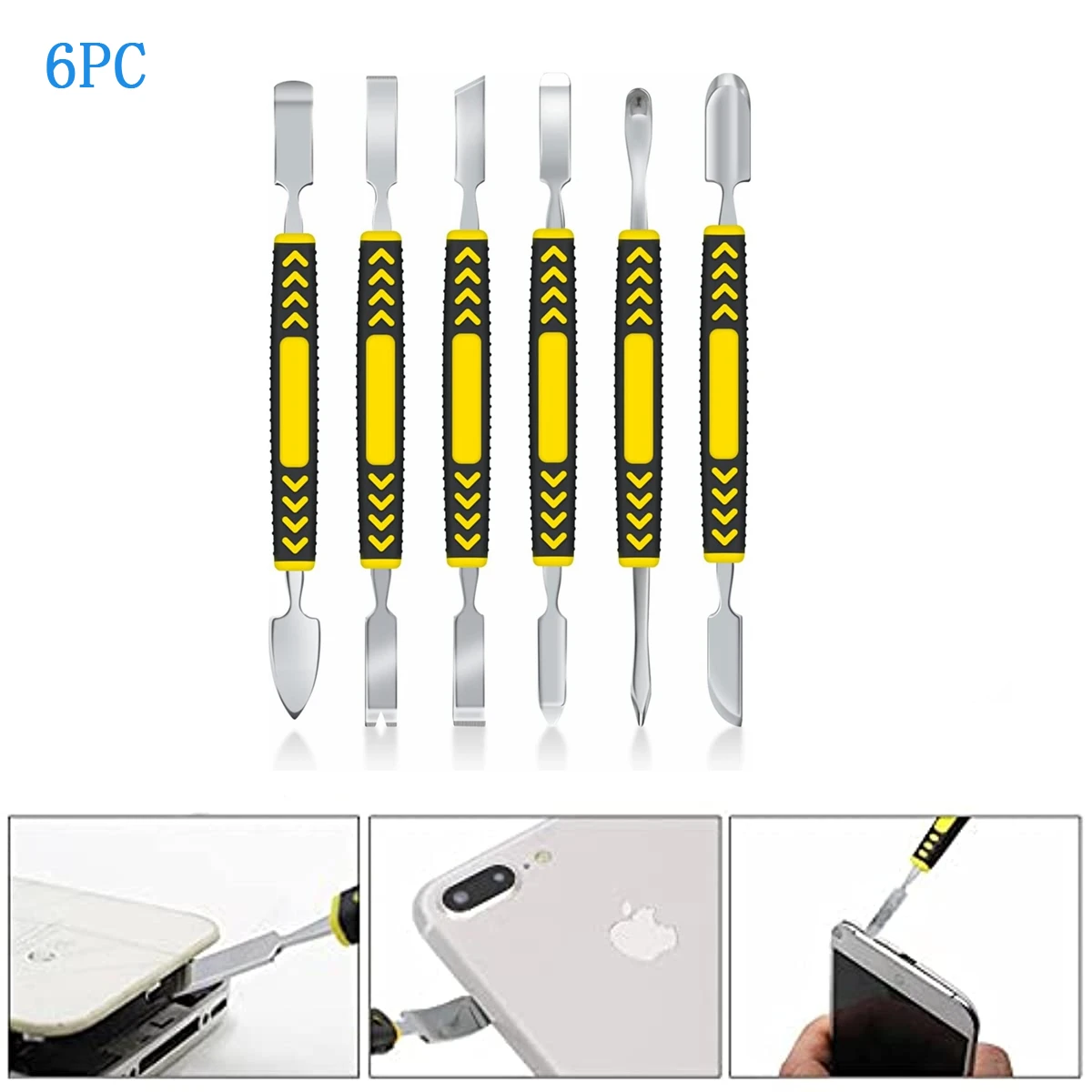 6pcs/set Metal Crowbar Prying Opening Repair Tool Kit For Mobile Phone ...
