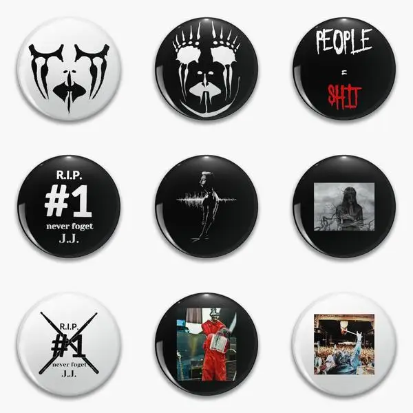 Slipknot Joey Jordison Drummer Rip Soft Button Pin Customizable Jewelry ...