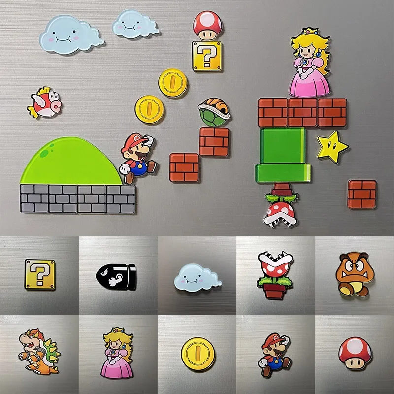 Super-Mario-Bros-Fridge-Magnets-Anime-Refrigerator-Decoration-Toys ...