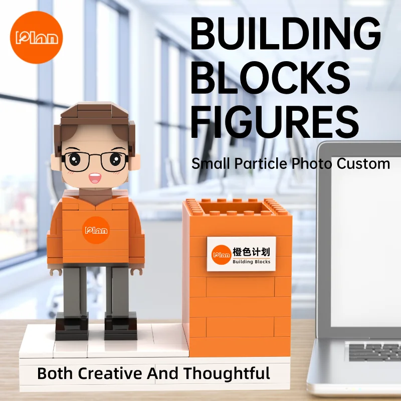 Orange Plan Custom Brick Figures Personalized Minifigures Building ...