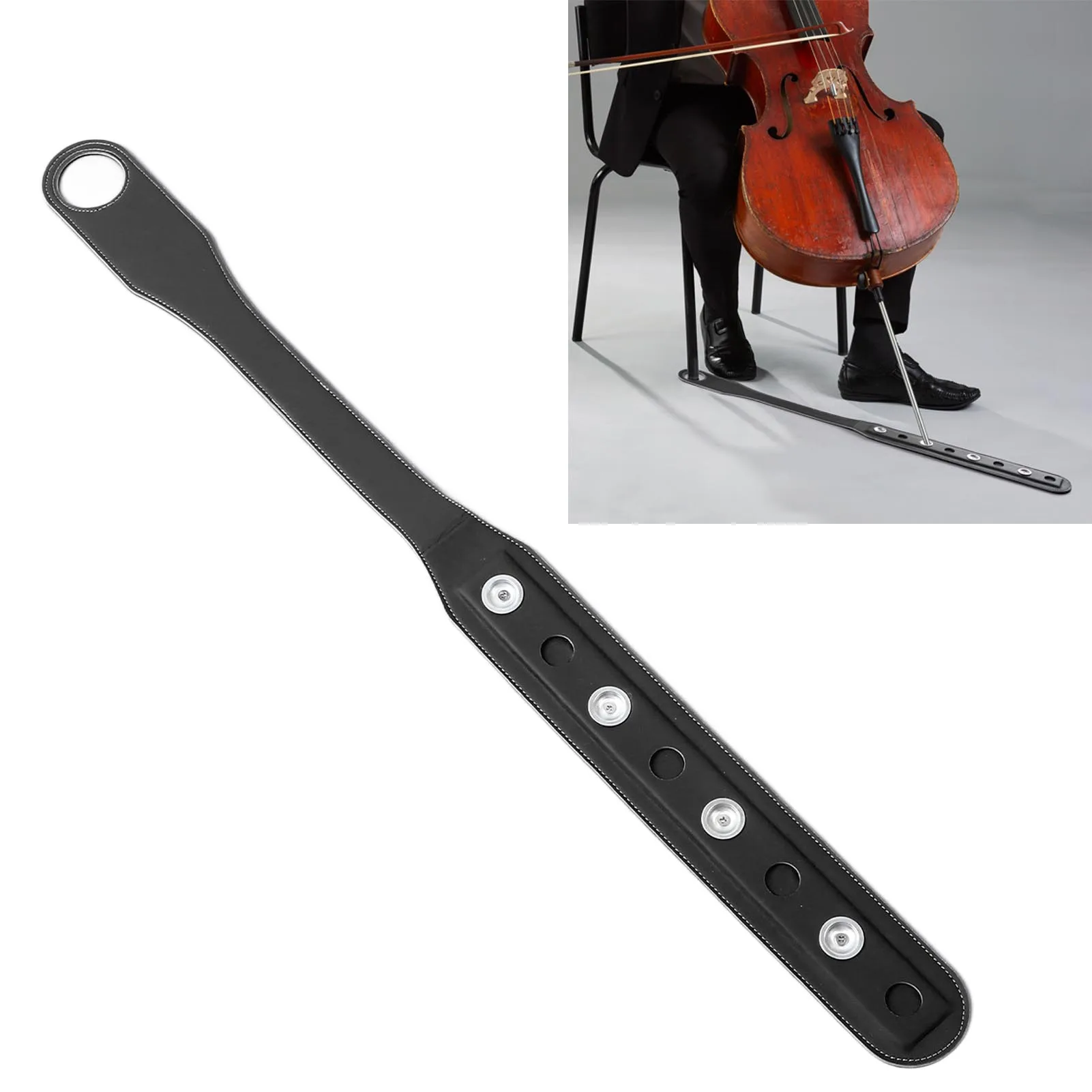 Cello-End-Pin-Holder-Strap-Leather-Cello-Endpin-Anchor-Non-Slip-Strap ...