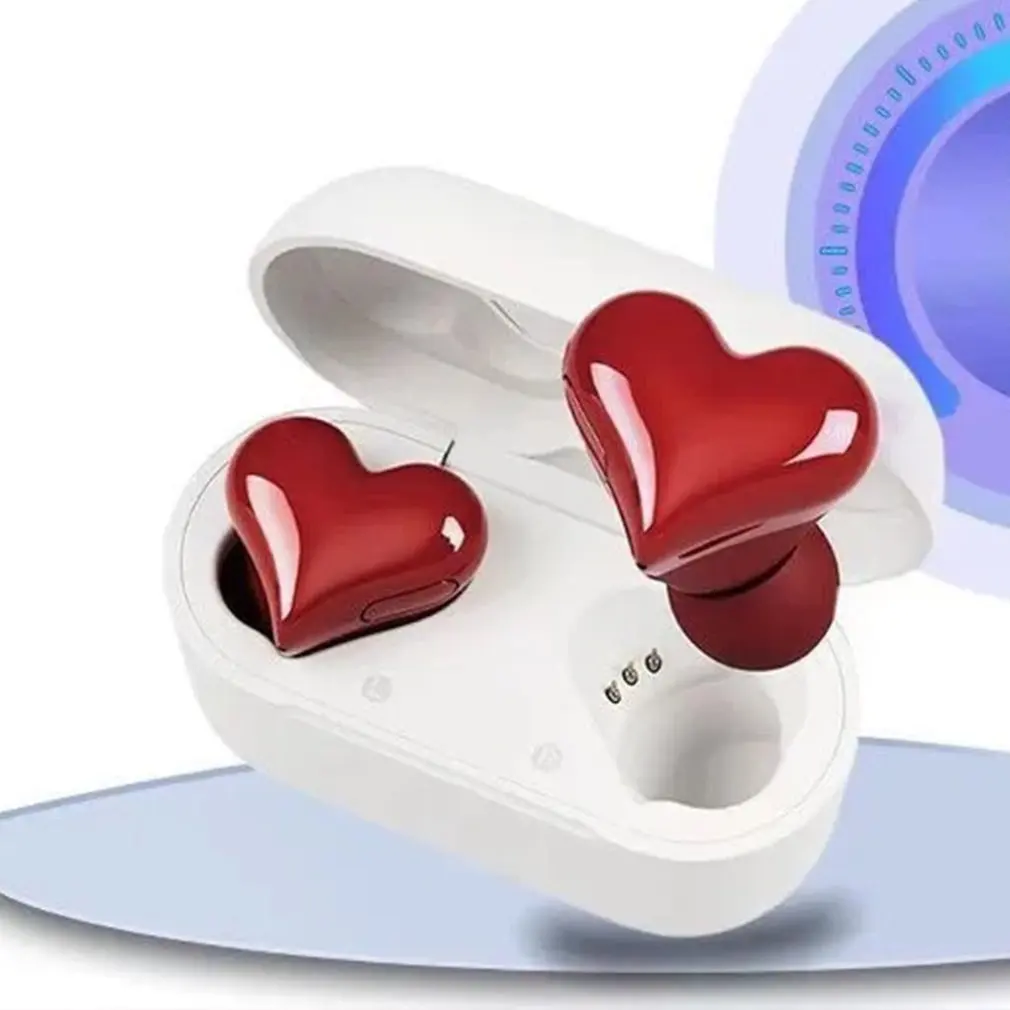 New-Heart-Shaped-Headphones-Love-Girl-In-ear-Wireless-Noise-Cancelling ...