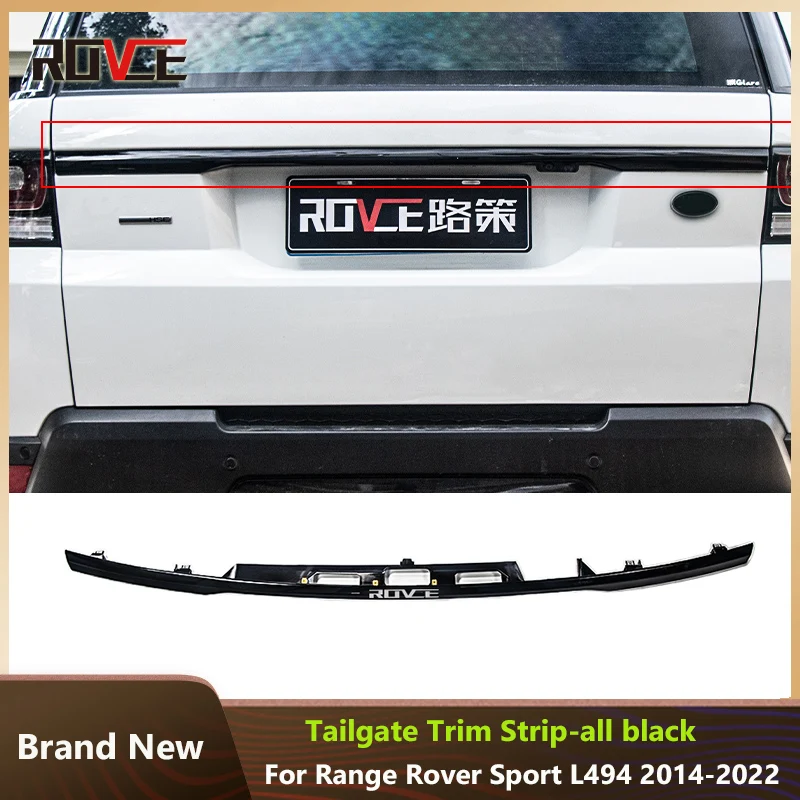 ROVCE-1PCS-Black-Rear-Door-Tailgate-Trunk-Molding-Trim-For-Range-Rover ...