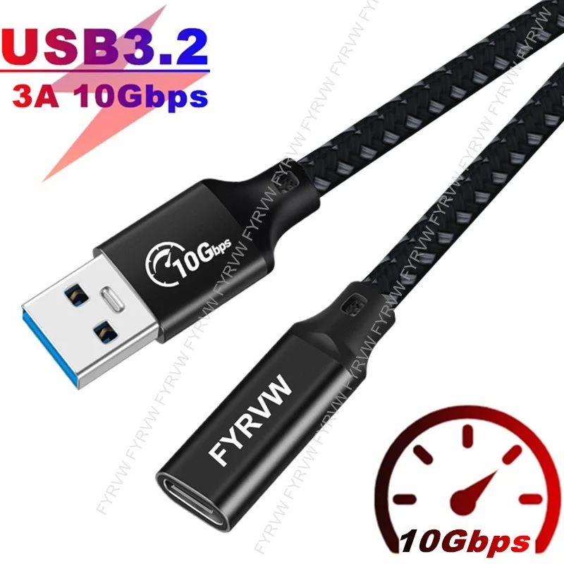 USB-to-Type-C-Female-Cable-USB3-2-10Gbps-Bi-Direction-Extend-Cable-Data ...