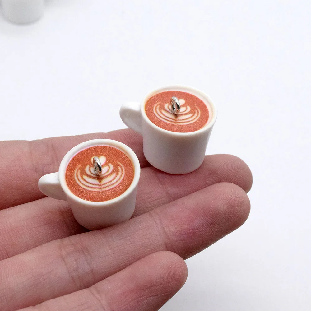 Mini-tazas-de-caf-en-miniatura-dijes-de-resina-bebida-Linda-divertida ...
