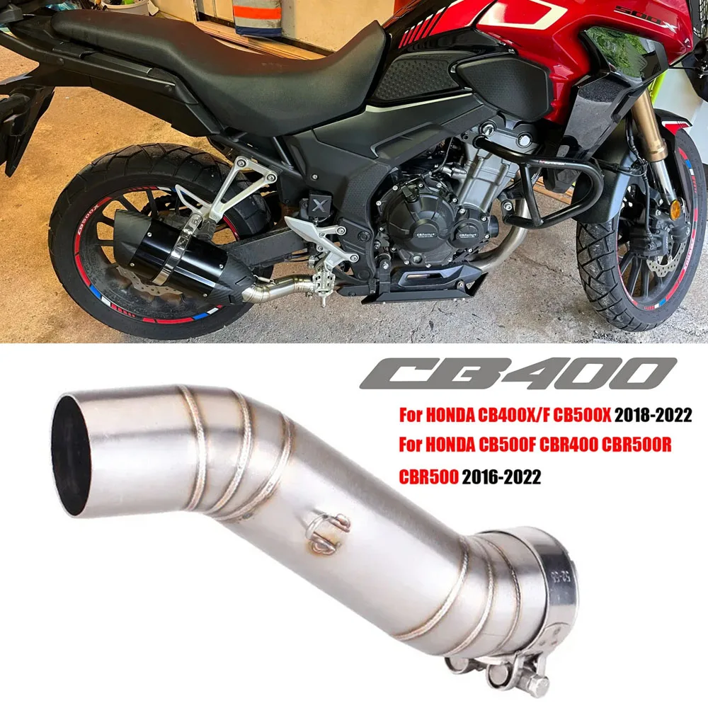 Motorcycle-Exhaust-Escape-Modify-Mid-Link-Pipe-For-Honda-CBR500-CBR500R ...