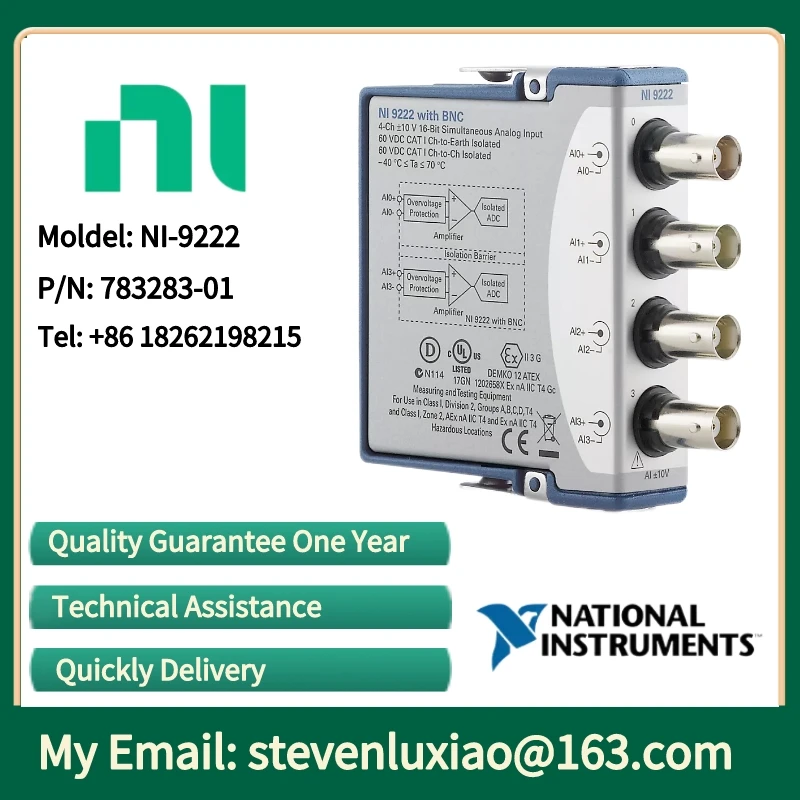 Ni 9222 783283-01 Plus Or Minus 10 V, 500 Ks/s/ch, 16-bit Synchronous ...