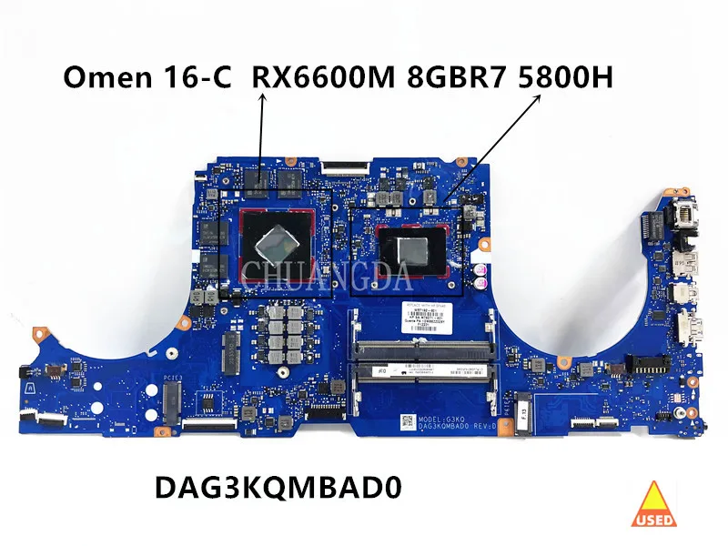 For-hp-Omen-16-C-M57192-601-RX6600M-8GB-R7-5800H-DAG3KQMBAD0-laptop ...