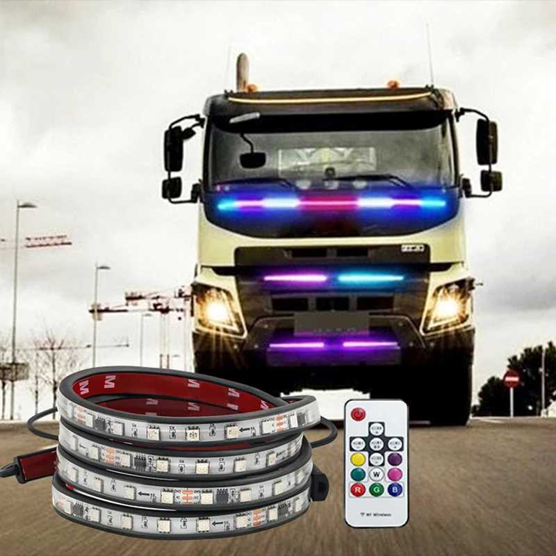 DRL-LED-Truck-Light-Strip-Warning-Light-RGB-Neon-Flexible-Streamer ...