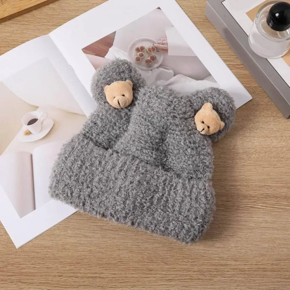 Soft-Comfortable-Hat-Winter-Headwear-Women-s-Plush-Windproof-Beanie ...