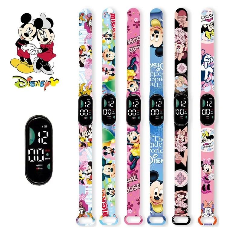Disney-Mickey-children-s-watches-anime-Belle-princess-LED-touch ...