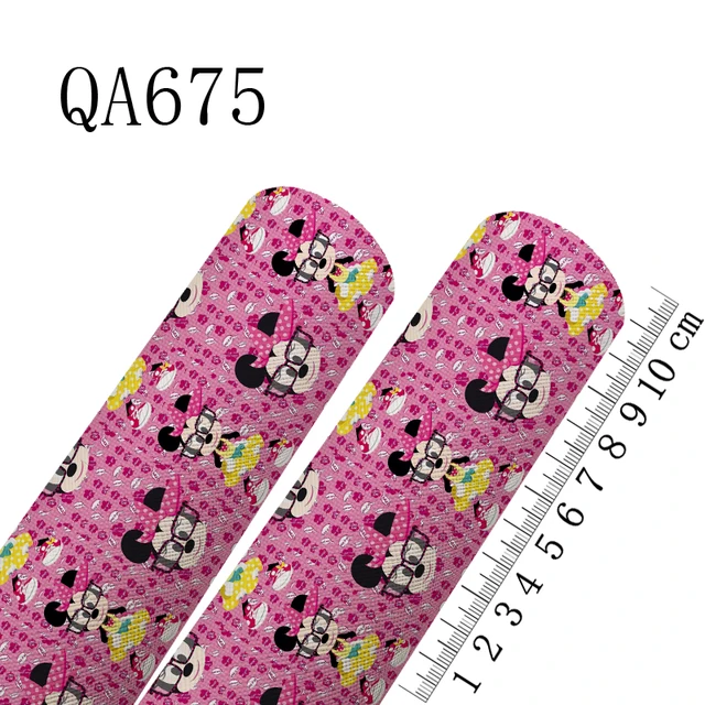 20*134cm cartoon print faux synthetic Mickey Mouse leather roll DIY bag ...