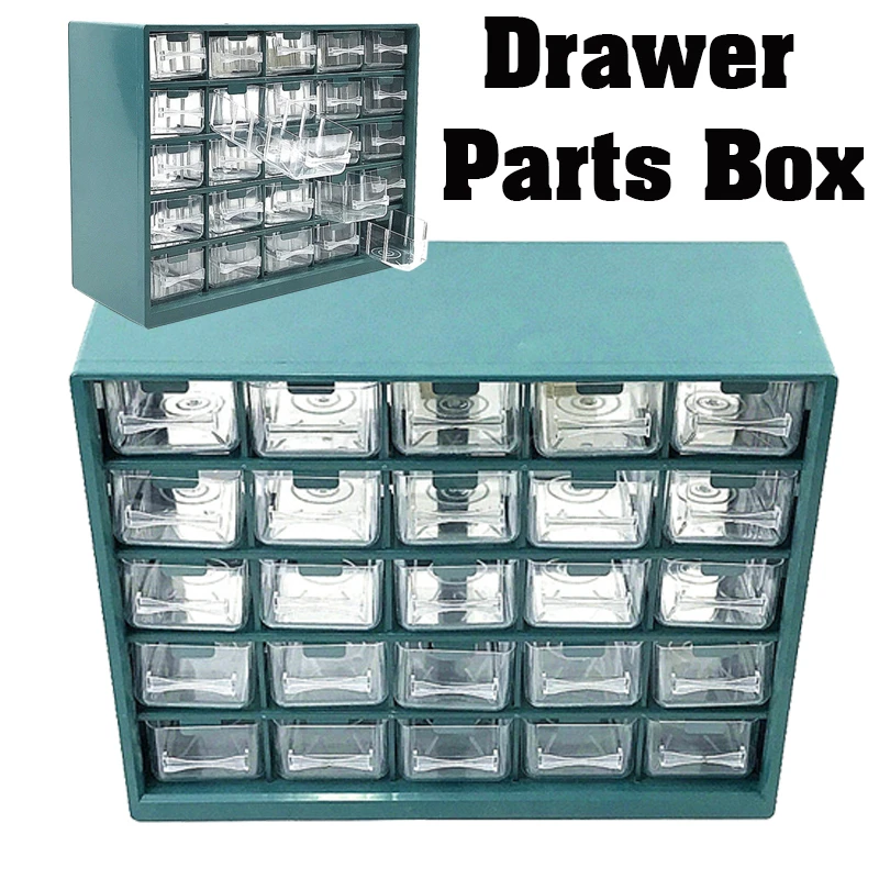25-Multi-grid-Parts-Box-Tool-Drawer-Organizer-Wall-mounted-Screw ...