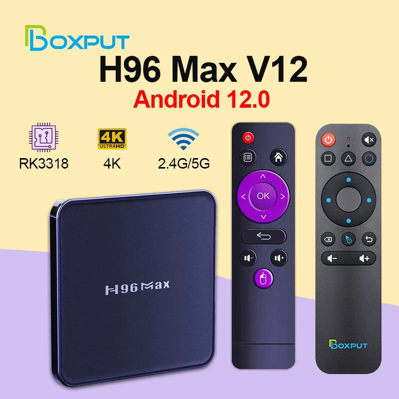 H96 Max V12 Android 12.0 Smart Tv Box 2g 4g 32gb 64 Wifi 2.4g & 5.8g 4k ...