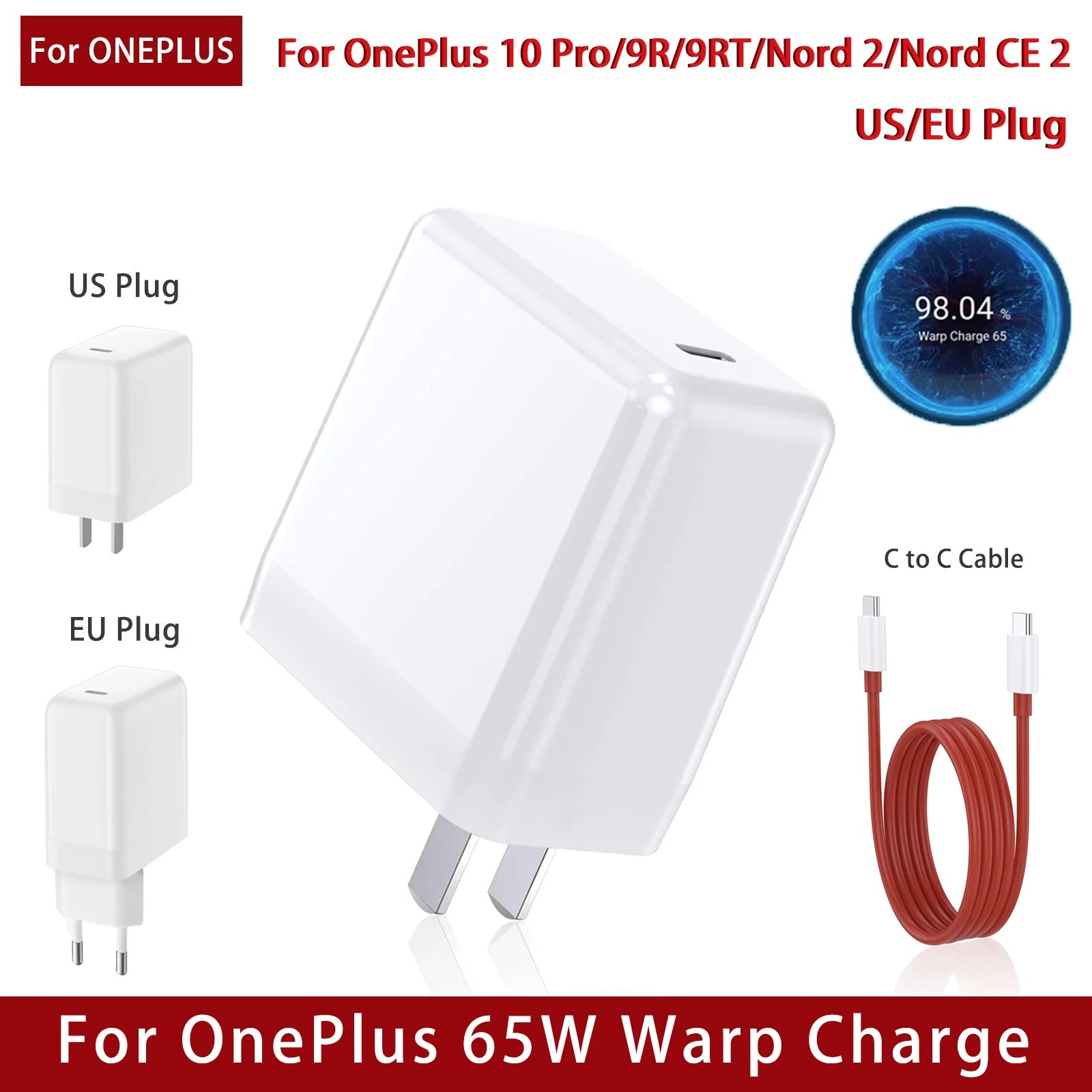 Original-Warp-Charge-65W-Power-Chargeur-EU-US-Plug-Wall-Charger-Adapter ...