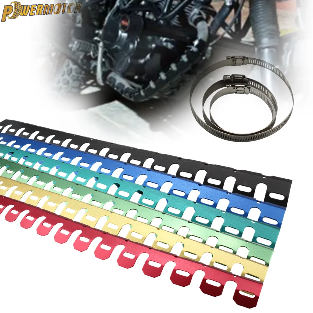 Motorcycle-Exhaust-Muffler-Pipe-Protection-Leg-Protector-Heat-Shield ...