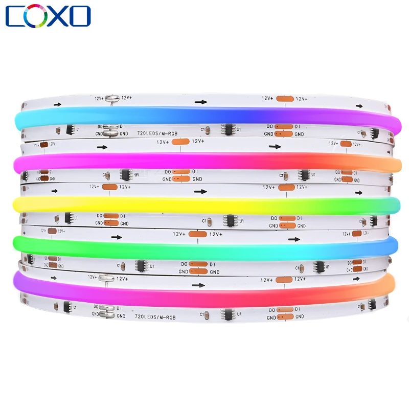 SPI-COB-RGBIC-LED-Strip-Light-Pixel-WS2811-Addressable-720LEDs-Dream ...