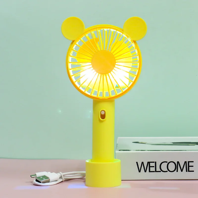 Hot-Sale-Round-Cute-Pink-Small-Fan-with-Usb-Hand-Held-Rechargeable-Fan ...