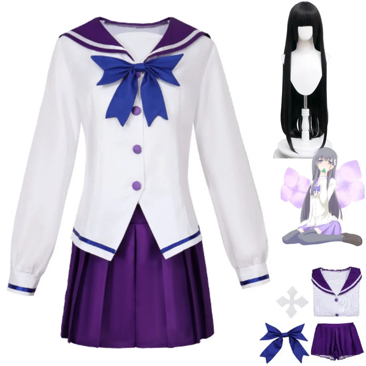 New Anime Undying Love Sanka Rea Sankarea Cosplay Costume Wig Japanese ...