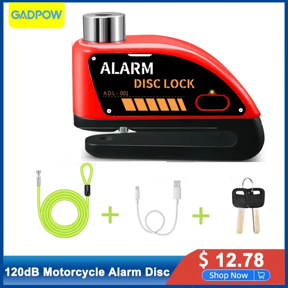 Gadpow-Motorcycle-Alarm-Disc-Brake-Lock-Security-Moto-Wheel-Disk ...