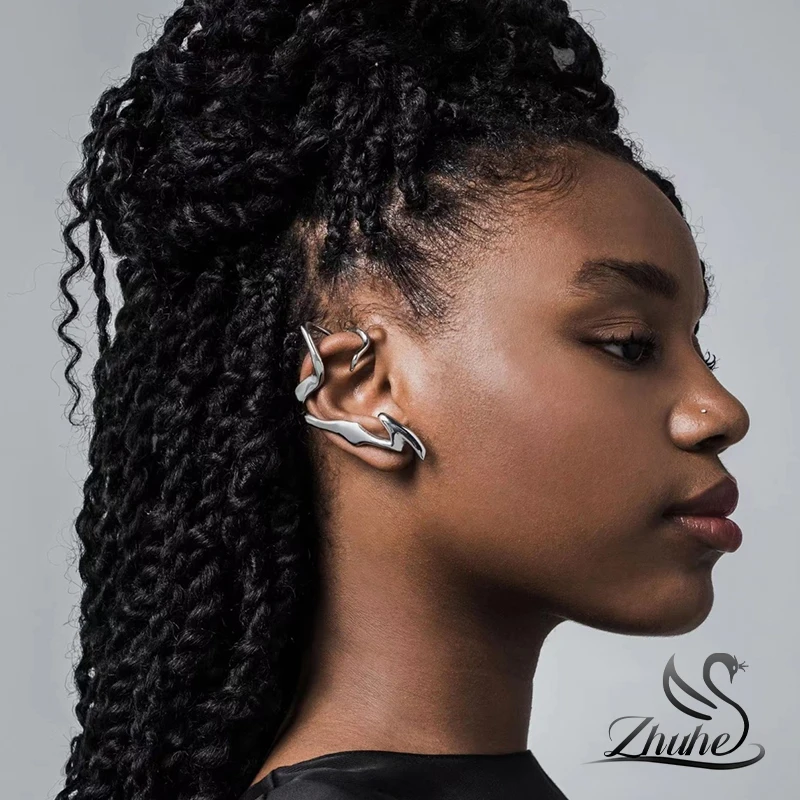 ZHUHE-Serpentine-Earrings-Punk-For-Men-And-Women-Copper-Alloy-Jewelry ...