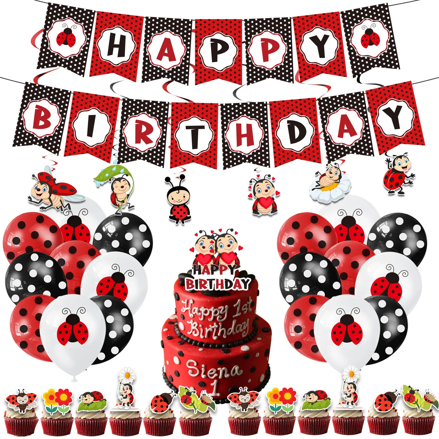 Ladybug Decorations For 1st Birthday Party