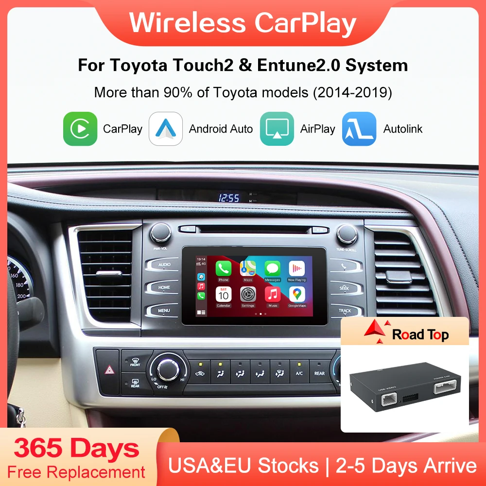 Carplay-sem-fio-Android-para-Toyota-Touch2-Entune2-0-Highlander-Auris ...