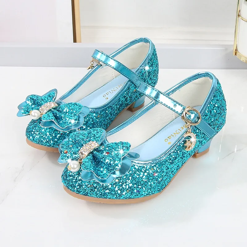Girls-High-Heels-Spring-Season-Bow-Princess-Model-Crystal-Single-Shoes ...