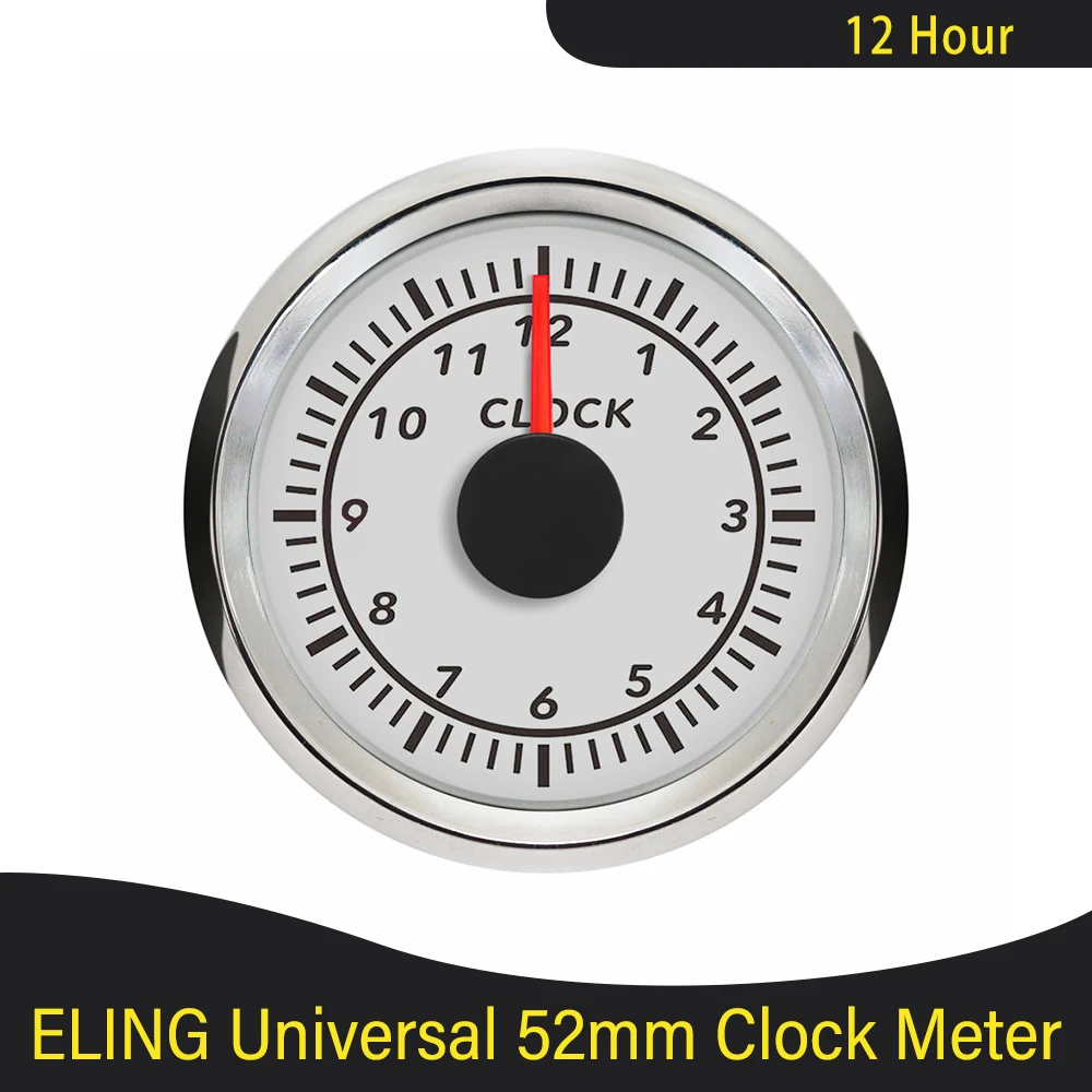 52mm-Car-Boat-Yacht-Universal-Waterproof-Clock-Meter-Gauge-12-Hour ...