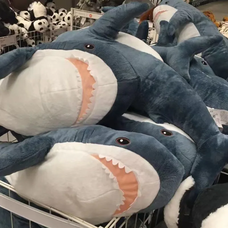 60cm-Plush-Shark-Doll-Toy-Cute-Soft-Stuffed-Animal-Brinquedo-Speelgoed ...