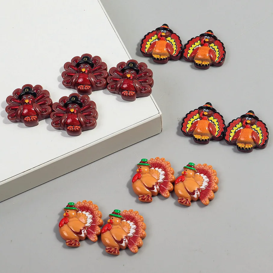 10pcs-Resin-Cute-Thanksgiving-Turkey-Bead-Charms-Pendant-for-Jewelry ...