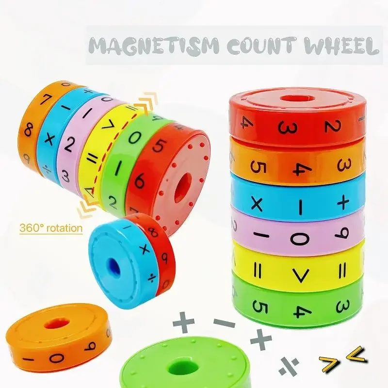 New Education Mathematics Numerals Cylinder Learning Math Abacus Toy ...