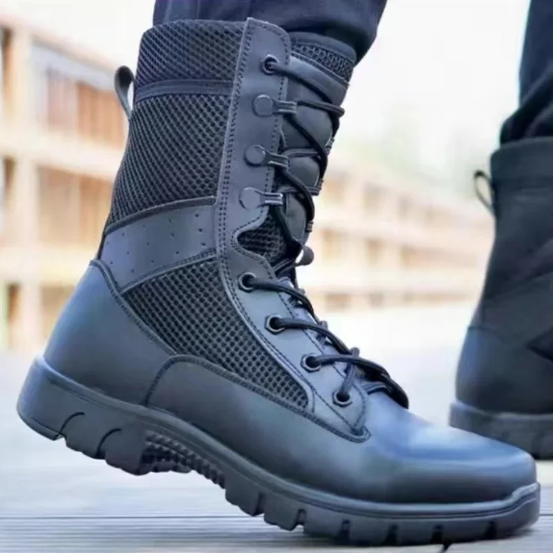 Summer-Breathable-Tactical-boots-Mesh-Boot-Waterproof-Soft-Shoe-Wear ...