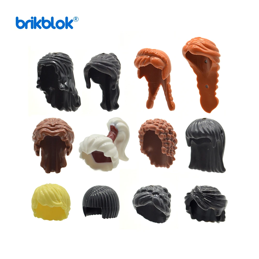 10 PCs/Lot MOC Hairs Building Blocks Toys for Brick Figures DIY ...