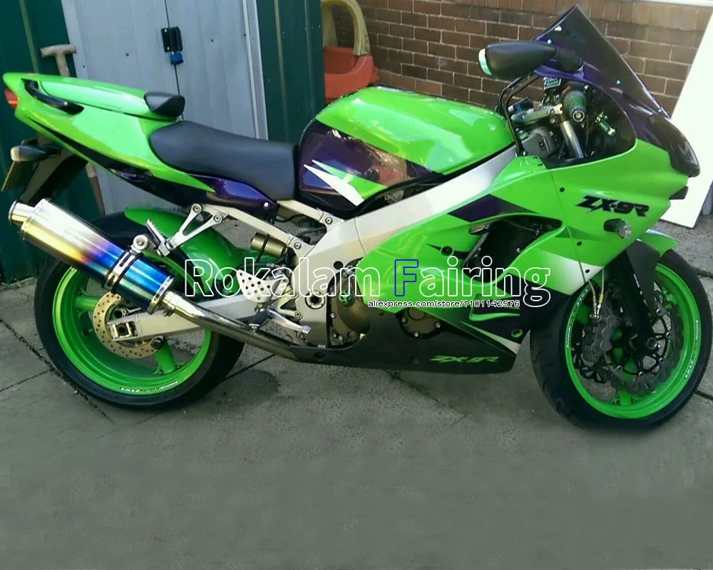 カワサキニンジャZX 9R 2000 2001 zx 9R 00 01 ZX9Rグリーン用オリジナルフェアリングキット (射出成形 ...