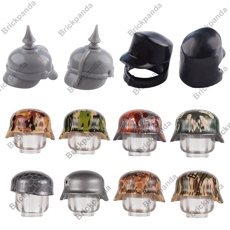 MOC Military Helmet Building Blocks WW1 German Soldier Prussian M1915 ...
