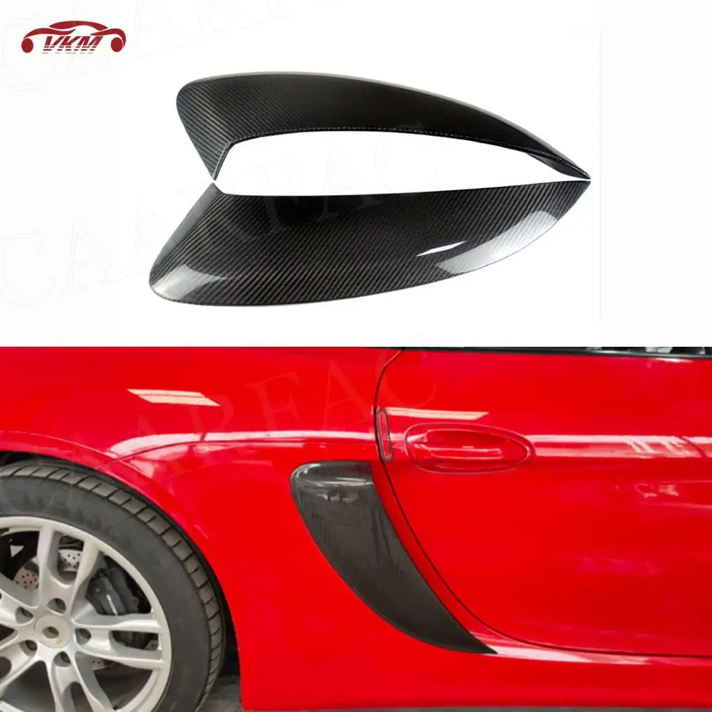 Front Bumper Side Fins Anards Splitters Trims for Porsche 981 Cayman ...