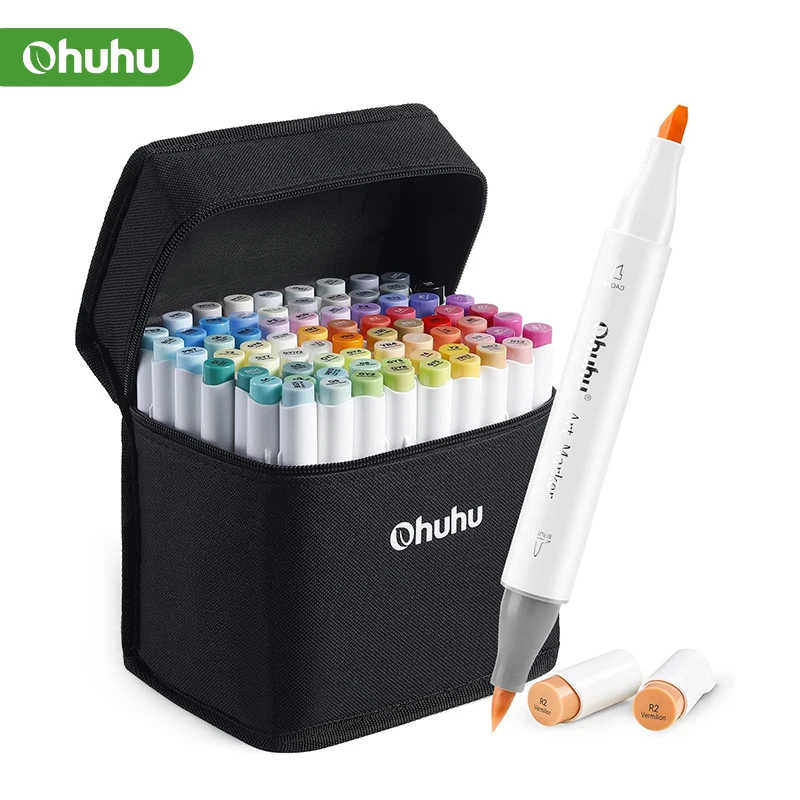 Ohuhu-Marker-Pen-Color-Markers-Oily-Art-Marker-Set-Double-Head-Coloring ...