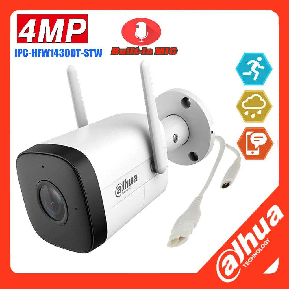 Dahua 4MP Outdoor WiFi Surveillance Camera IPC-HFW1430DT-STW IR30M H ...