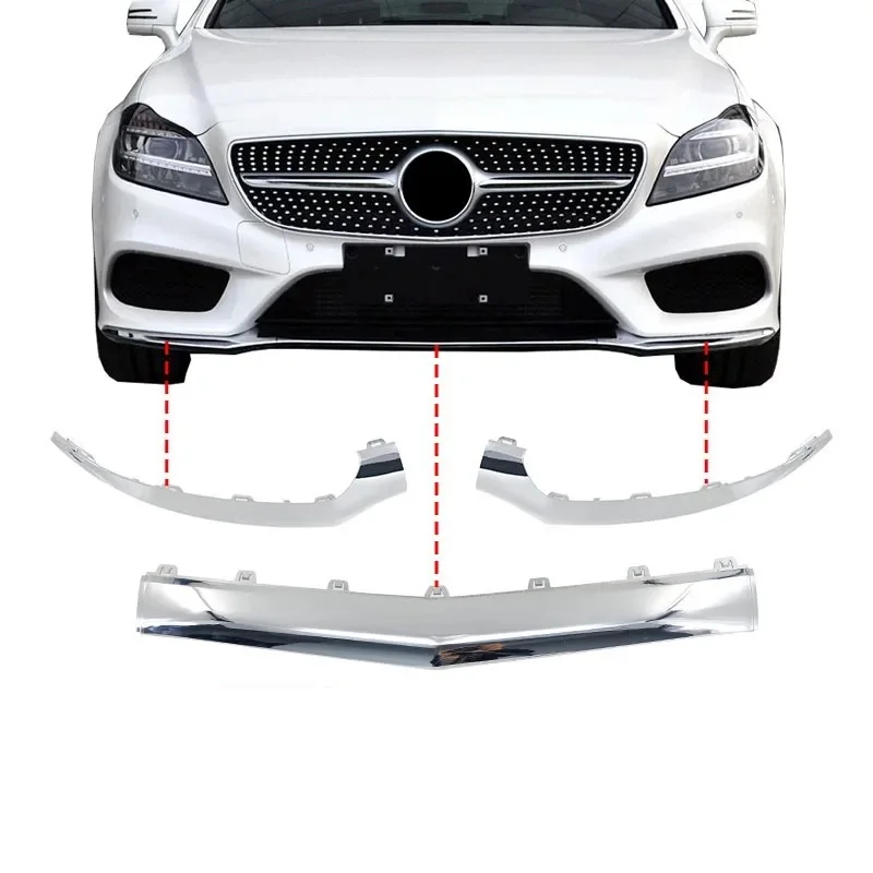 Front-bumper-decorative-chrome-strip-For-Mercedes-Benz-CLS-Class-W218 ...