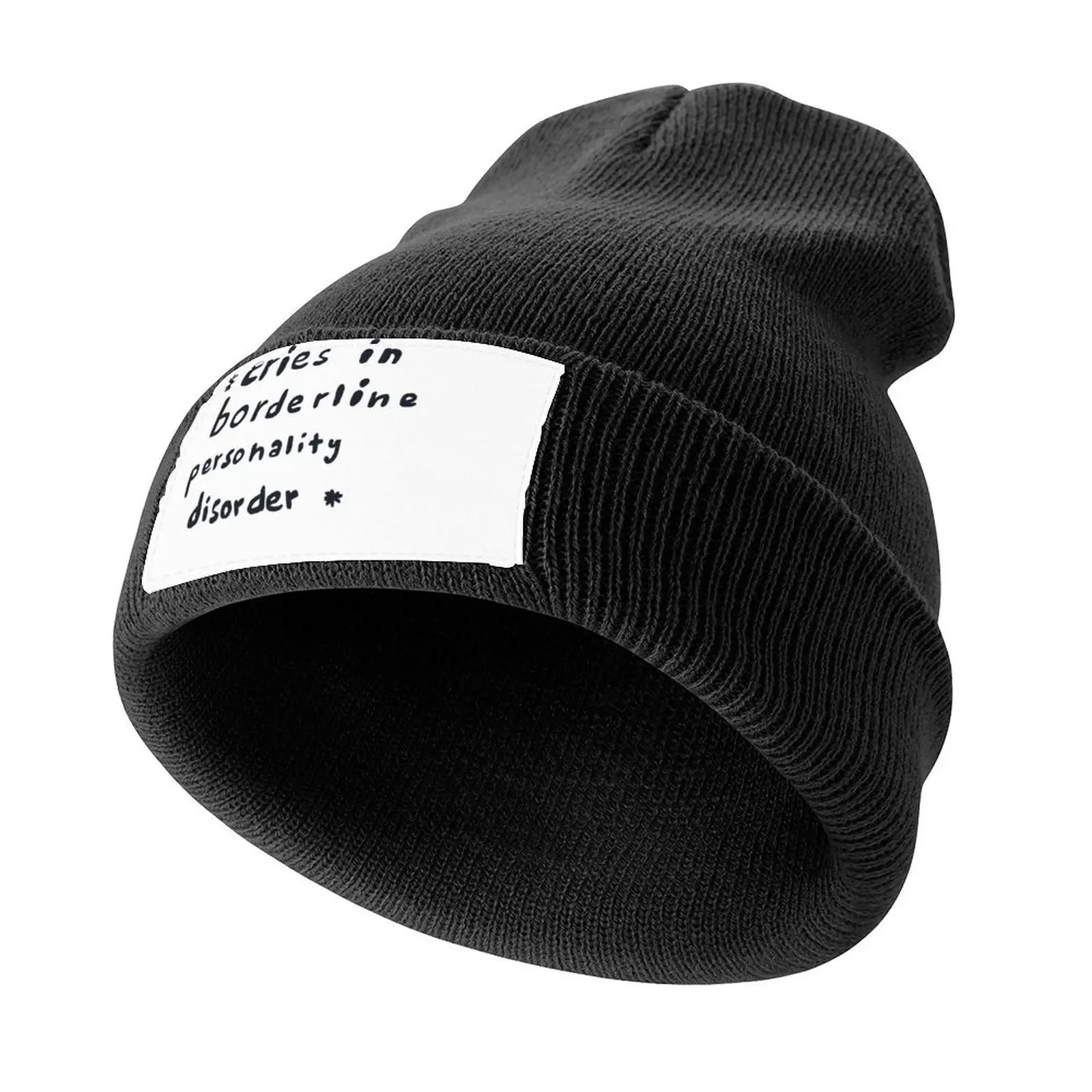 cries-in-borderline-personality-disorder-Knitted-Cap-summer-hat-Custom ...